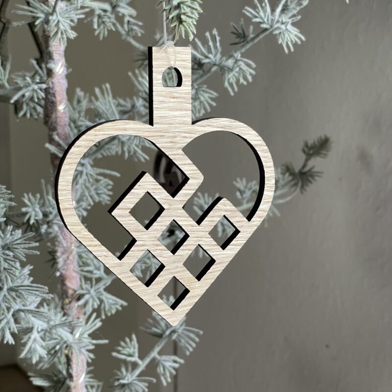 Flettet Julehjerte - Ophæng I Træ - Juhls Design