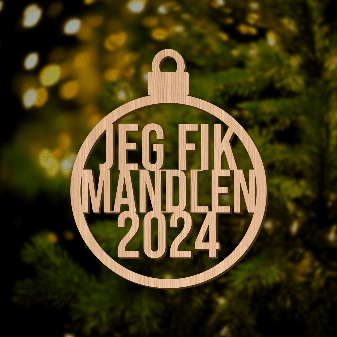 Julekugle - Jeg Fik Mandlen 2024 - Juhls Design